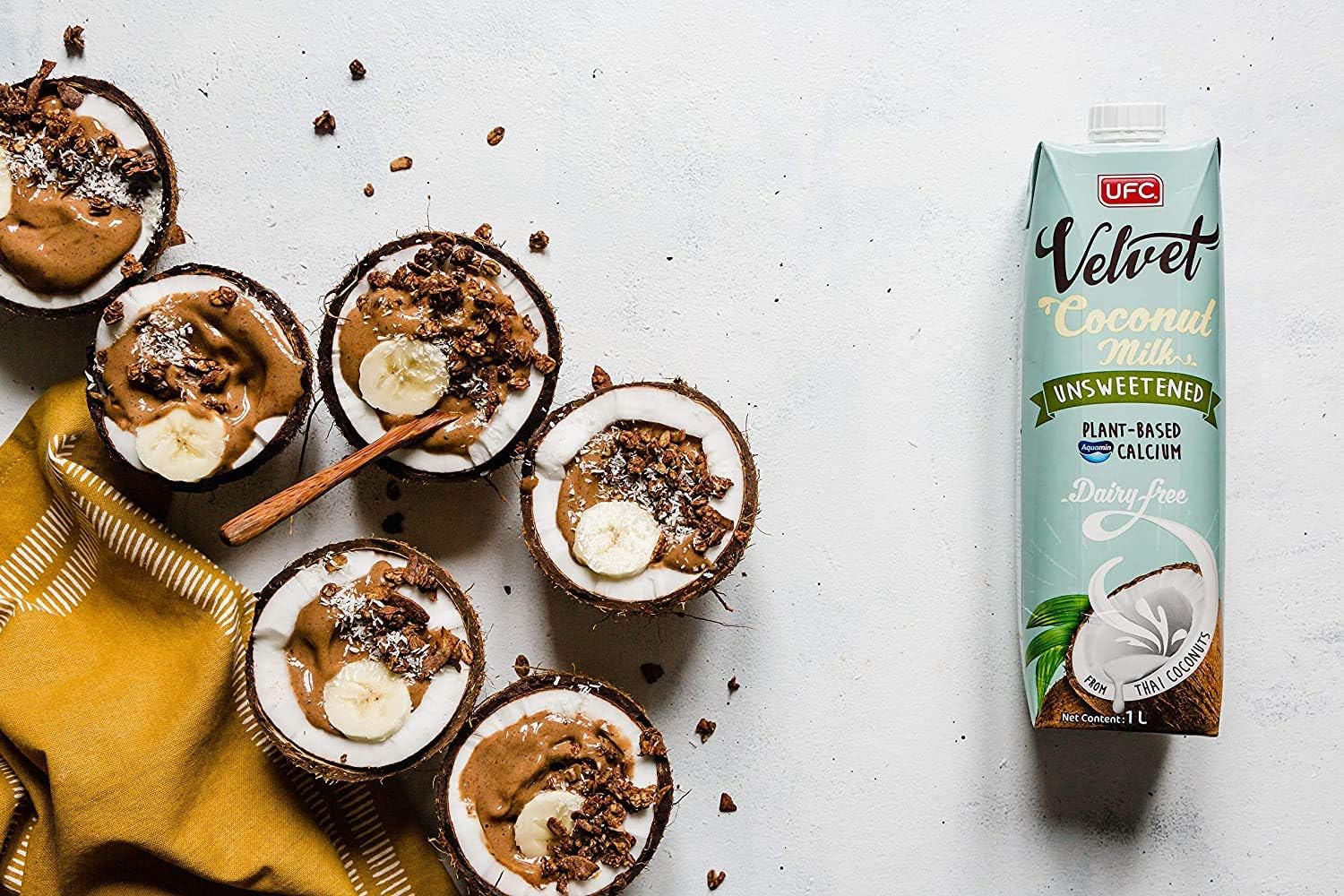 UFC Velvet Coconut Milk – Unsweetend | 99% Coconut, Plant Based Calcium ...