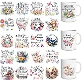 Amazon.com: Shejdgart UV DTF Cup Wrap - 20 Sheets Butterfly UV DTF Cup Wraps for 16 OZ Flower ...