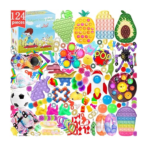120 Pcs Fidget Toy Pack Fidget Packs Anti-Anxiety Tools, Sensory ...
