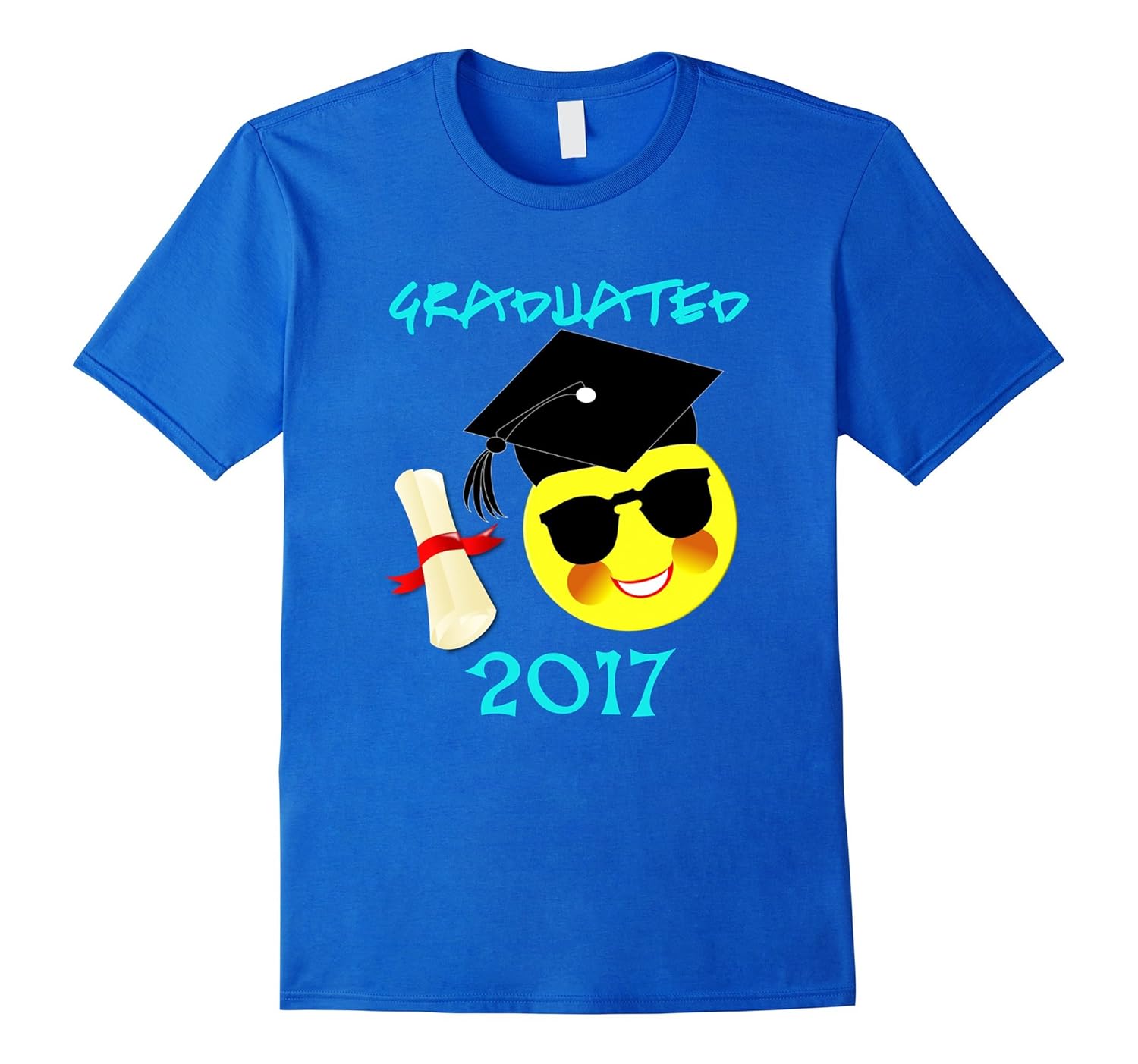 2017 Student Grad Funny Emoji Graduation T-Shirt-TH – TEEHELEN