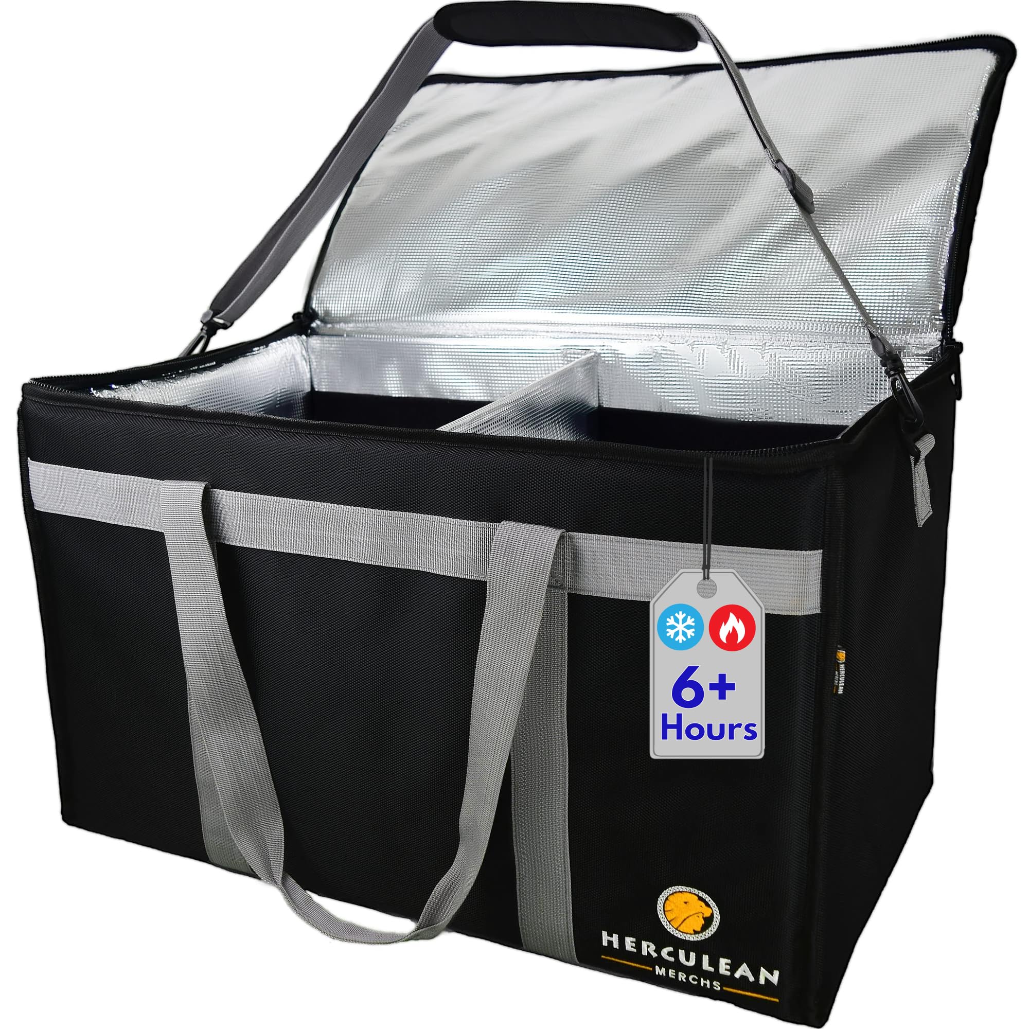 Herculean Premium Insulated Food Delivery Bag With YKK Zipper Large Herculean Premium Insulated Food Delivery Bag With YKK Zipper Large