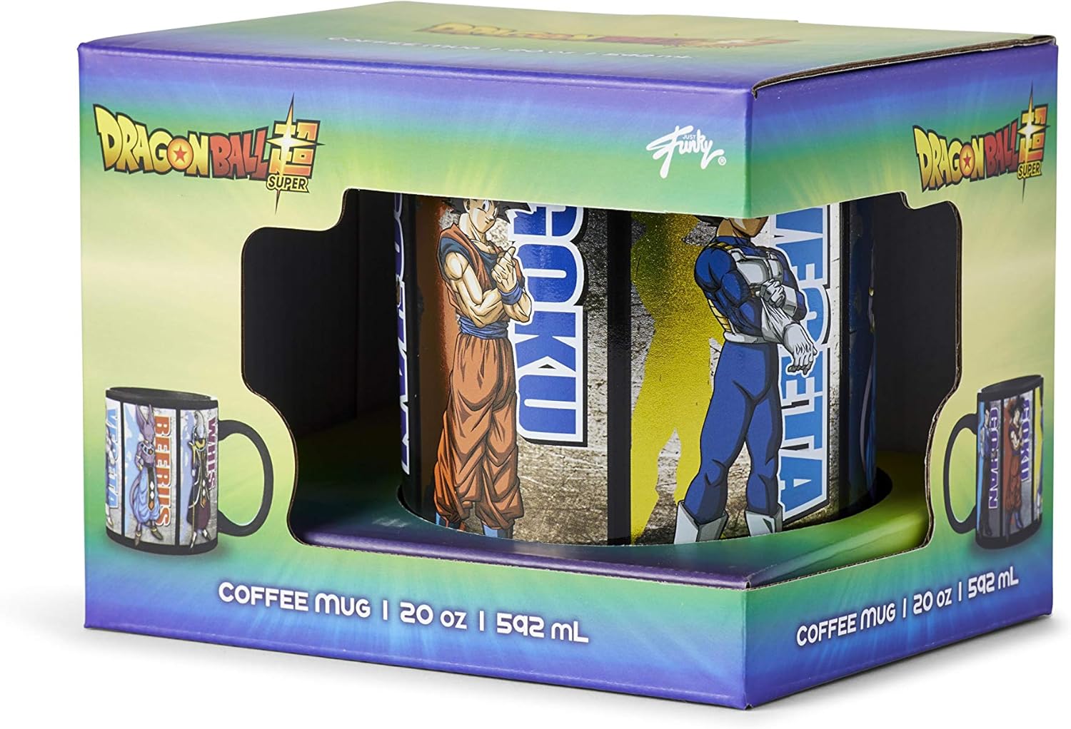 Dragon Ball Super Saiyans VS Lord Beerus Ceramic Character Mug | Holds ...