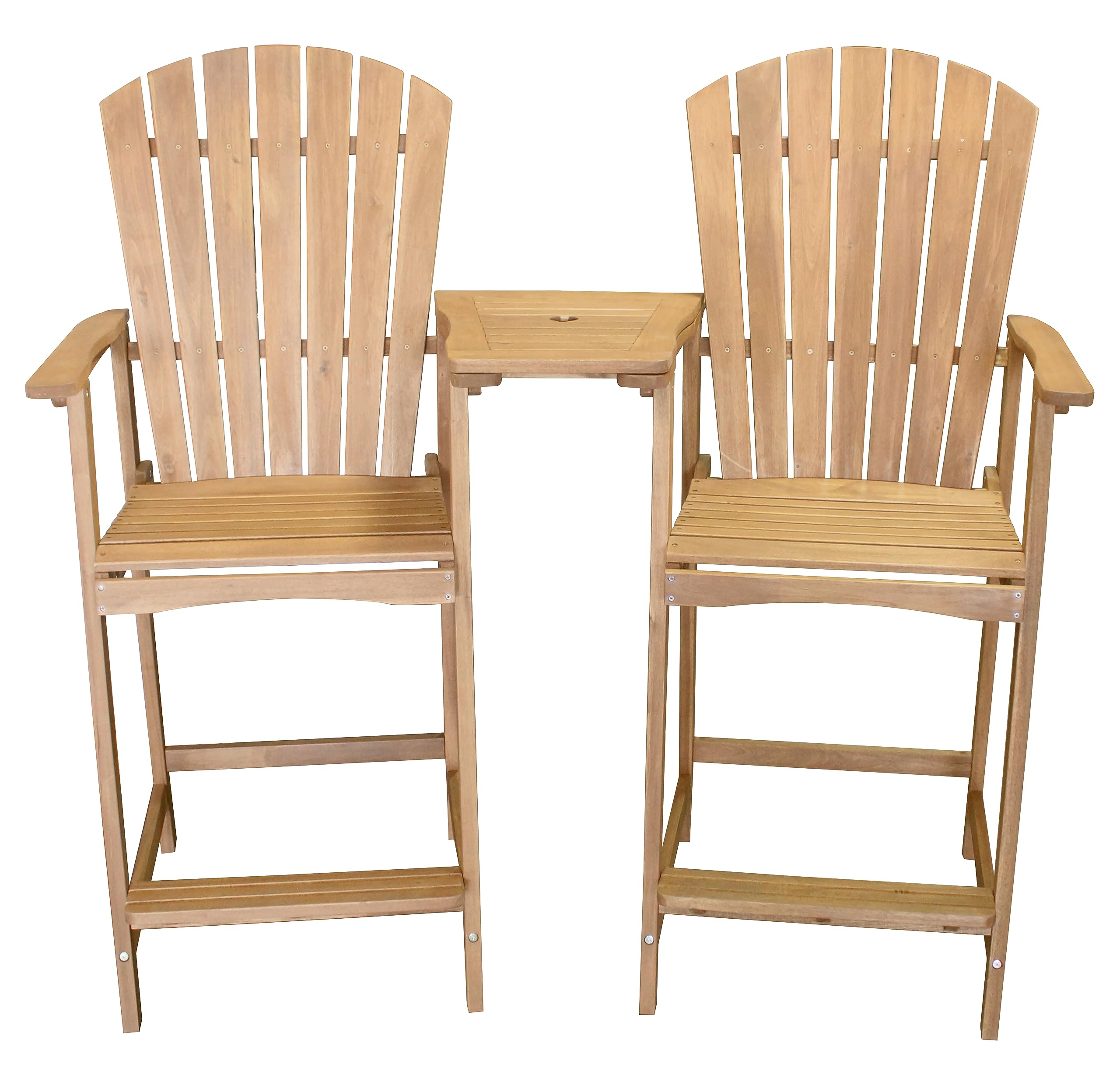 Leigh Country Set of Two Sequoia Tall Adirondack Tray-Natural Wood ...