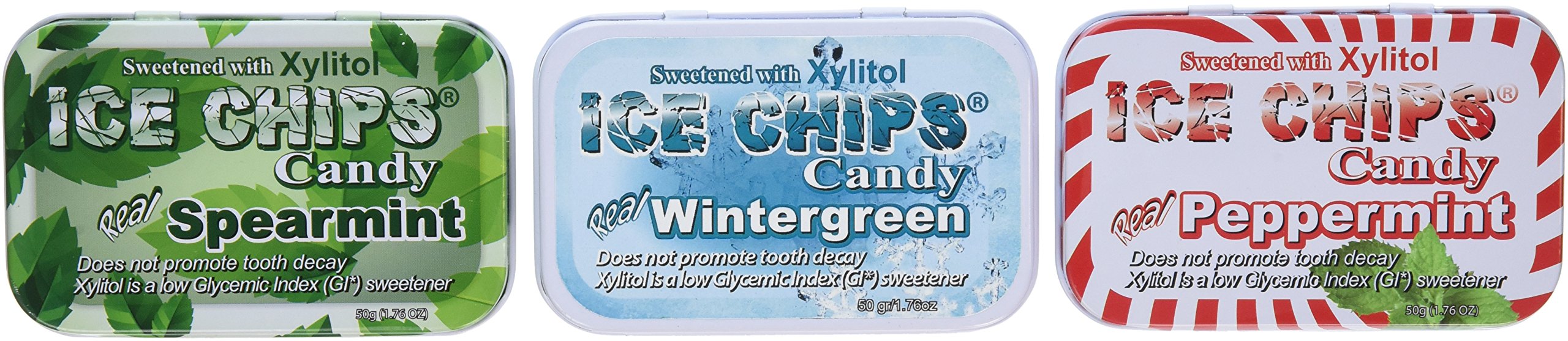 Amazon.com : ICE CHIPS Xylitol Candy Tins (Peppermint, 6 Pack ...