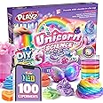 Amazon.com: Playz Unicorn Slime & Crystals 100+ Science Experiments Kit ...