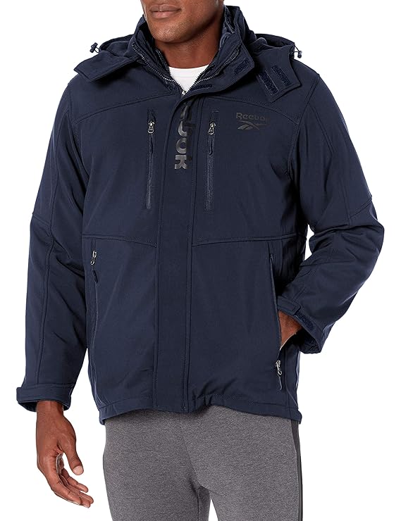 Buy Reebok Men's Soft Woven System Jacket, Navy/Navy, M at Amazon.in