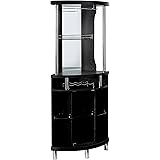 Amazon.com: Home Source Charcoal Corner Bar Unit with Built-in Wine ...
