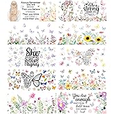 Amazon.com: Rngmsi UV DTF Cup Wrap - 24 Sheets Birth Flower UV DTF Cup Wraps for 16 oz Daisy ...