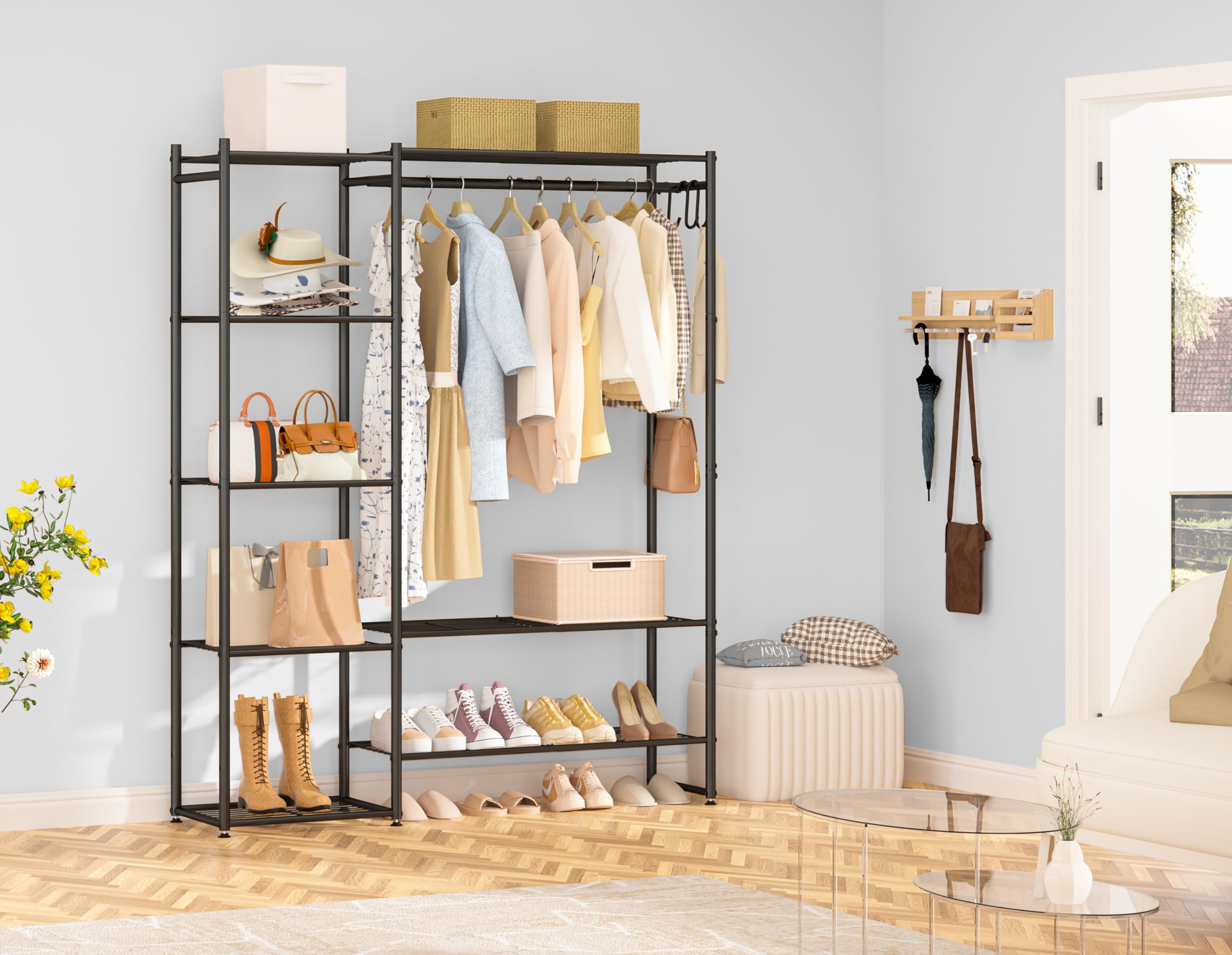 Mua Wardrobe Closet, Portable Clothing Rack for Hanging Clothes, Free ...