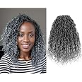 Amazon.com : Gray River Locs Crochet Hair Black Women 8Packs 10" Short ...