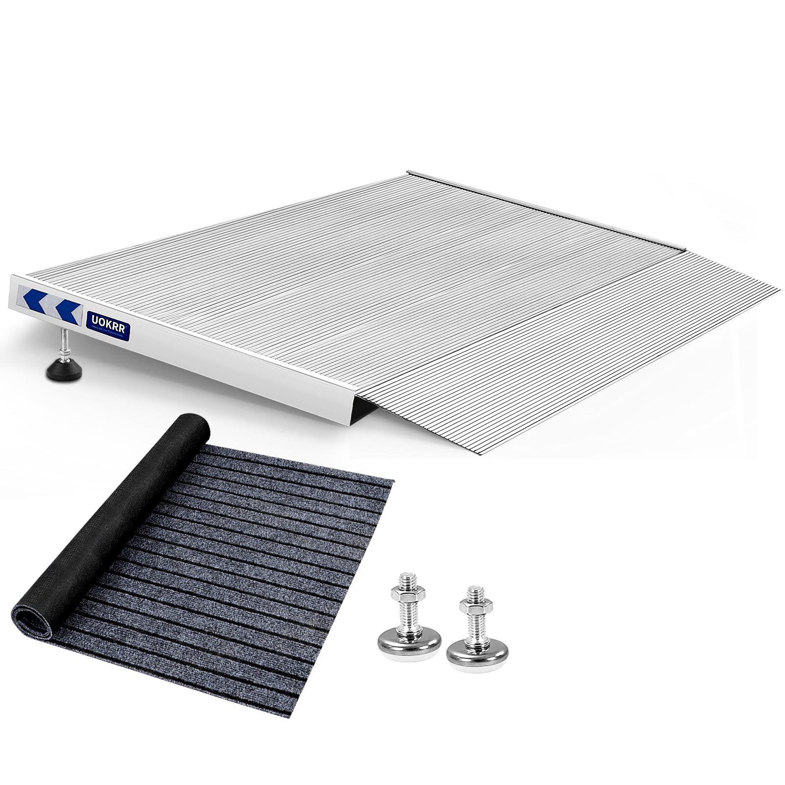 ***FACTORY SEALED***UOKRR Aluminum Threshold Ramp for Wheelchairs, 2-4. ...