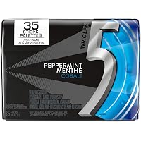 5 GUM, Peppermint-Cobalt Flavoured Sugar Free Chewing Gum, 35 Sticks, 6 ...