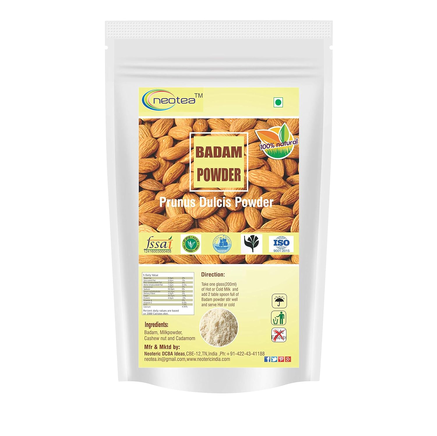Neotea Badam Powder, 500g: Amazon.in: Grocery & Gourmet Foods