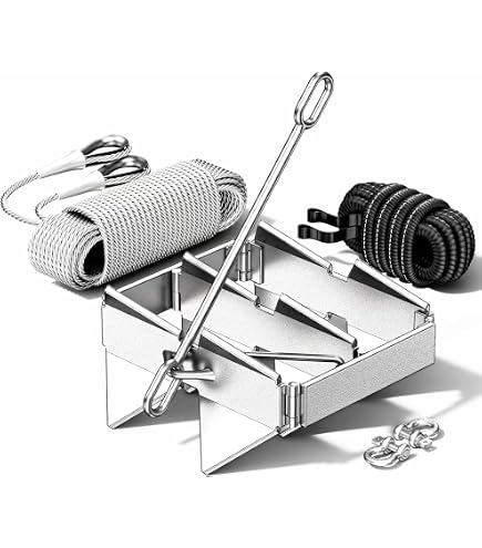 Anchor Rope Winder VEVOR Boat Anchor Hook, 304 Stainless Steel Slide ...