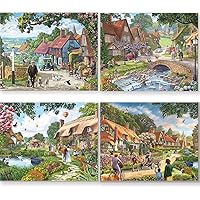 Bits and Pieces - 4-in-1 Multi-Pack - 300 Piece Jigsaw Puzzles for Adults-Each Measures 16" x 20 ...