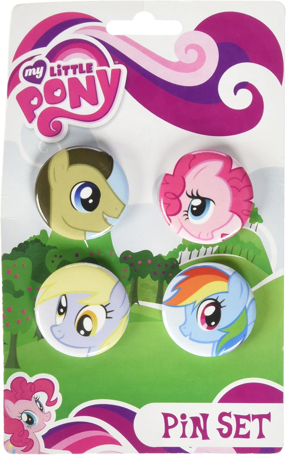 Amazon.com: My Little Pony Friendship is Magic Head Shot Pin Set: Toys ...