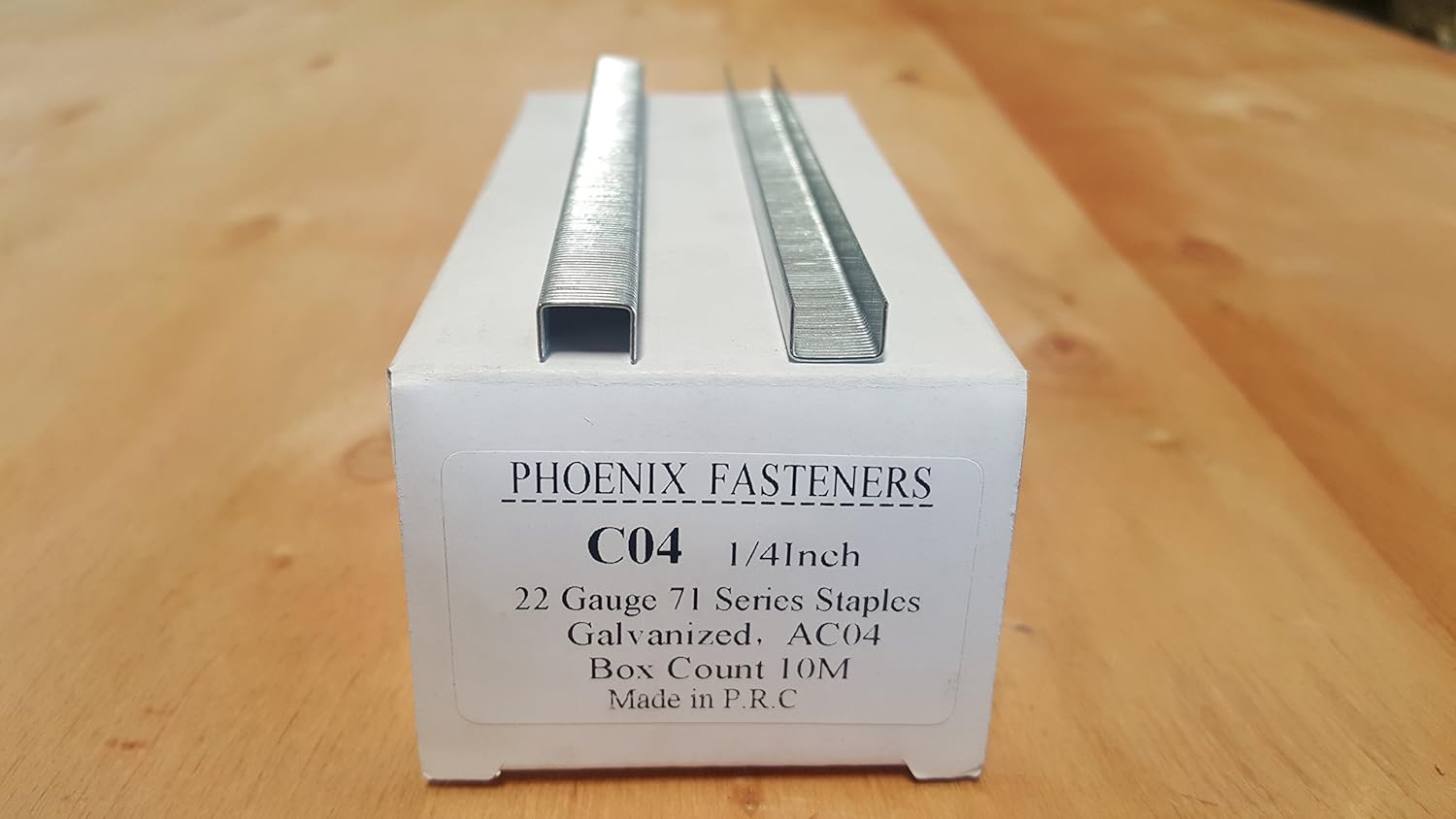 Phoenix Fasteners Upholstery Staple C04 3/8 Crown X 1/4 Leg Galvanized Staple 22 Gauge 71 Series ...