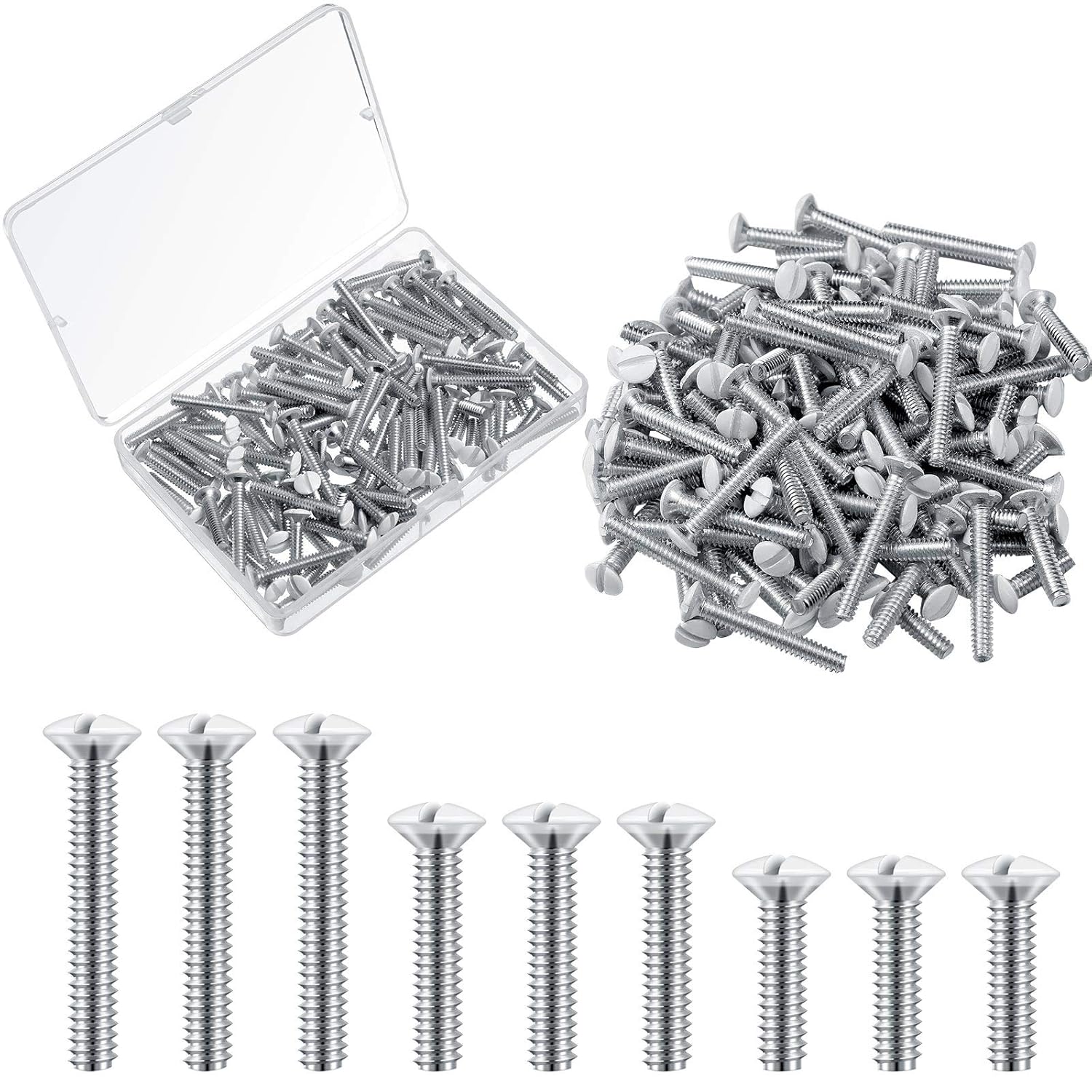 120 Pieces Wall Plate Screws Switch Cover Screws 6-32 Thread Wall Panel ...