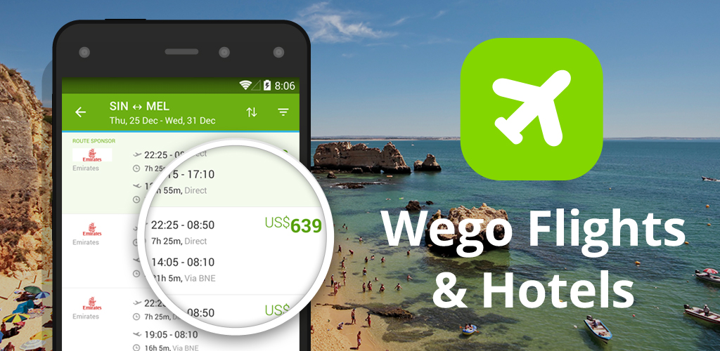 Wego Flights & Hotels:Amazon.com:Appstore for Android