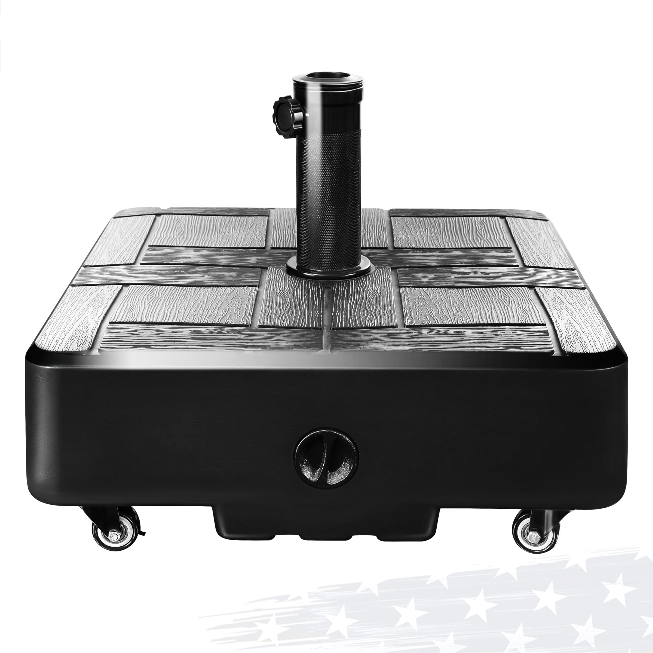 FRUITEAM Fillable Mobile Umbrella Base, 100 LBS Patio Umbrella Weight ...