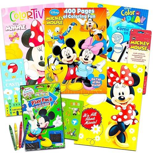 Disney Mickey Mouse Coloring Book Bulk Set for Kids Ages 4-8 - Mickey ...