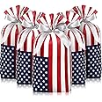 Amazon.com: Clysee 100 Pcs Patriotic Gift Bags Bulk with Drawstring 4th ...