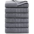 Amazon.com: Casa Platino Bath Towels 6 Pack, Medium Towels Set(24"x 48 ...