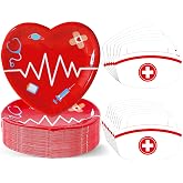 Amazon.com: Whaline 40Pcs Nurse Graduation Paper Square Plates Green ...