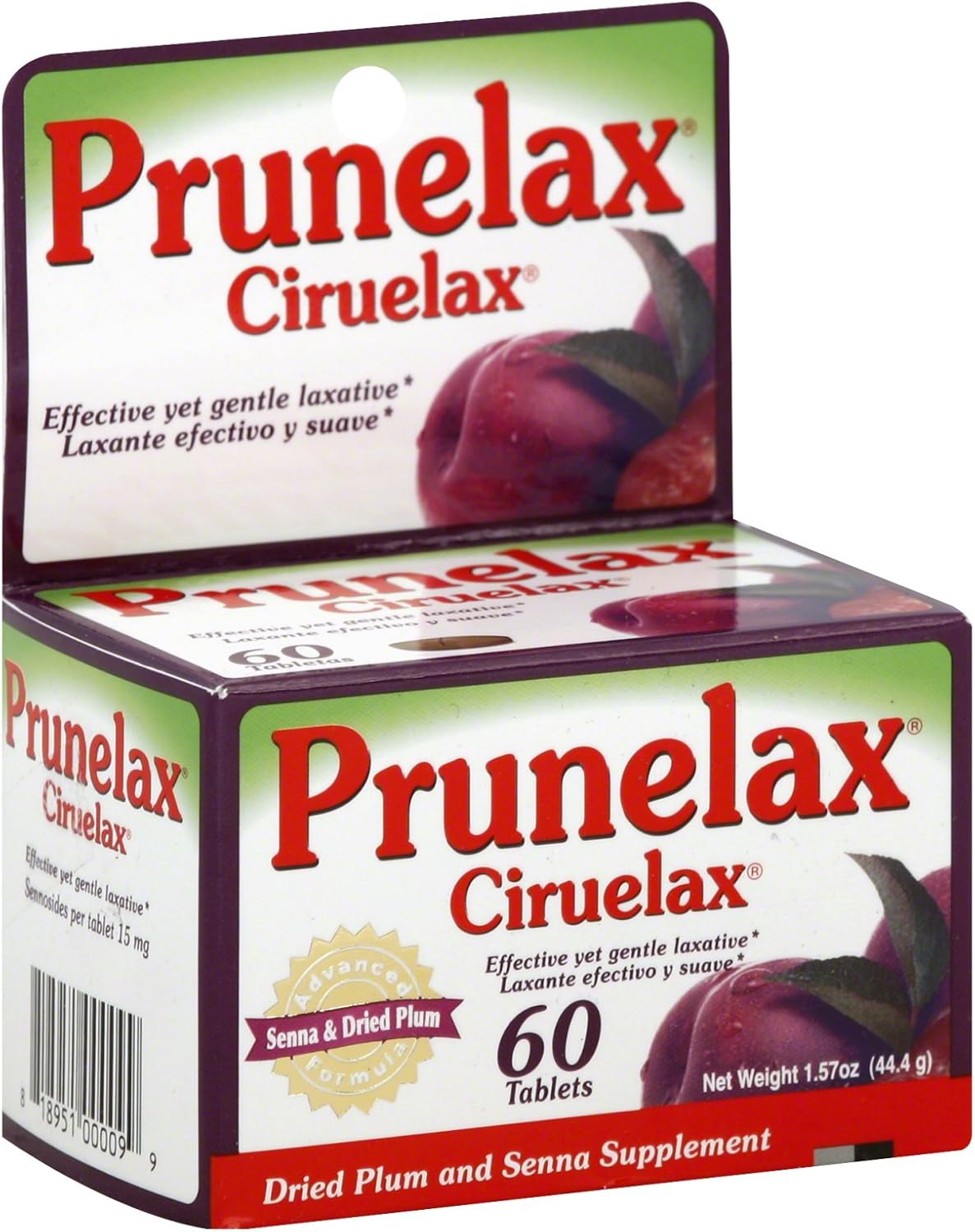 Amazon.com: Prunelax Ciruelax Laxative Tabs, 60 ea (Pack of 3): Health ...