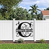 Amazon.com: Custom Metal Signs | Metal Name Sign | Split Letter Monogram | Last Name Sign ...