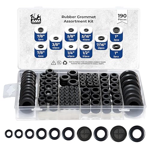 190pcs Rubber Grommets for Wiring - Rubber Grommet Kit in 2 types of ...