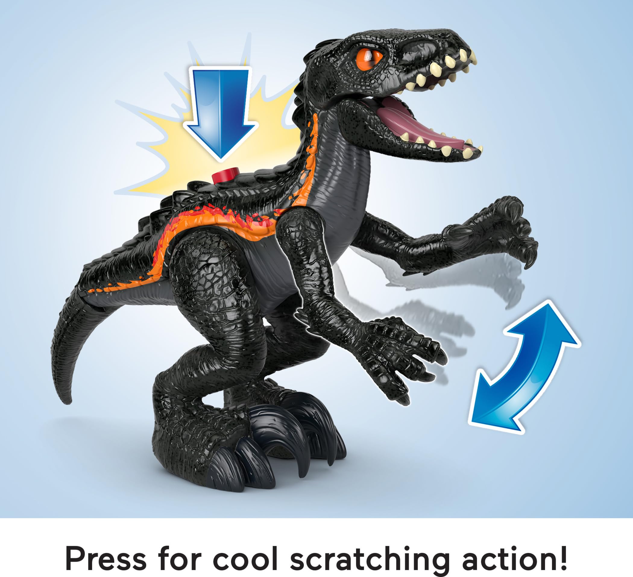 Imaginext Jurassic World Dinosaur Toy Indoraptor Figure With Scratching ...