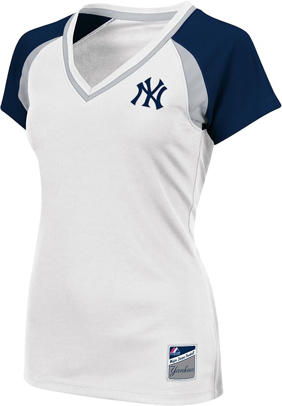 Majestic Athletic MLB Yankees de Nueva York para Mujer Raglan de Manga ...
