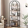 Amazon.com: IDEALHOUSE Bookshelf 5 Tier Bookcase Arched Display Racks ...