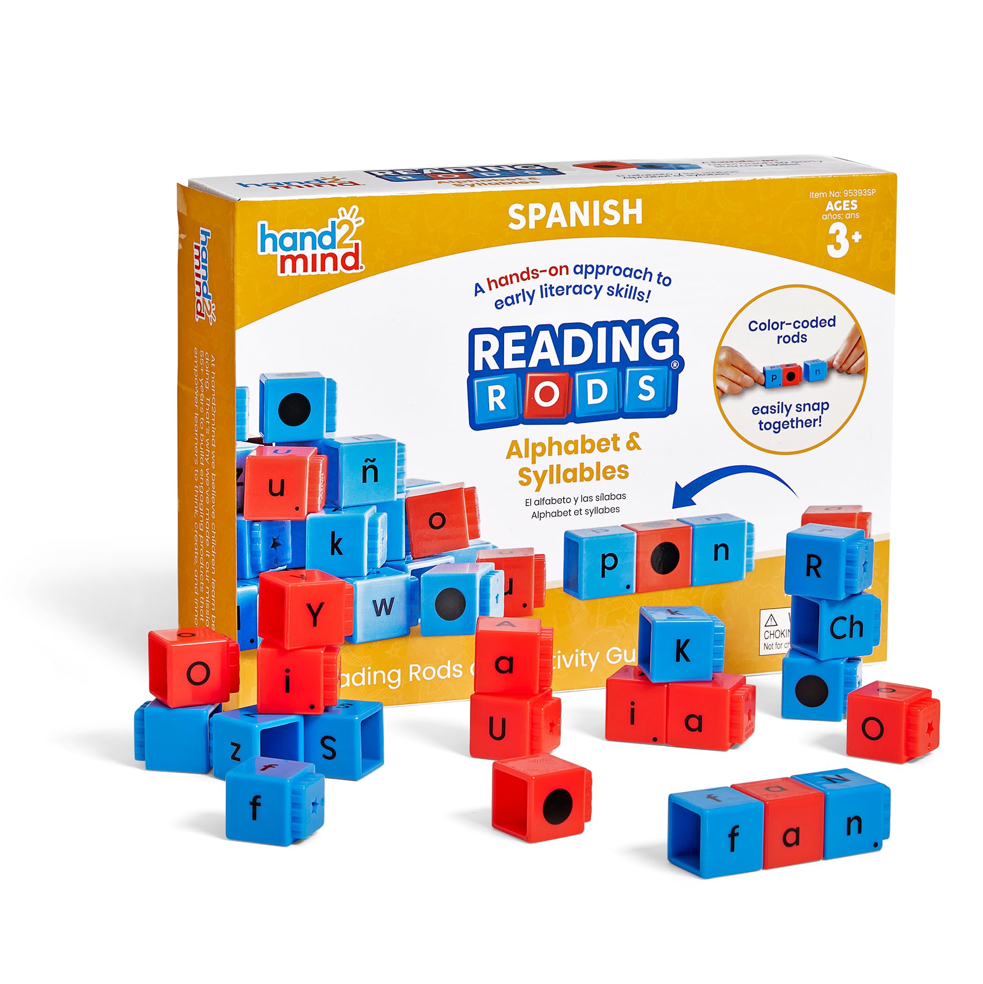 hand2mind Spanish Reading Rods Alphabet & Syllables, Word Building ...