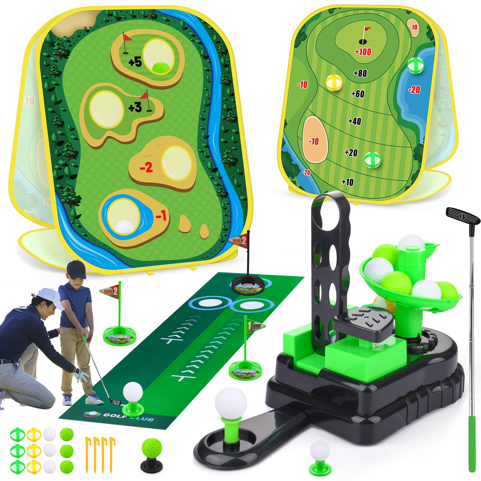 Toddler Golf Set, 3 in 1 Kids Golf Club Set Toddler Boy Toys, Kids Golf ...