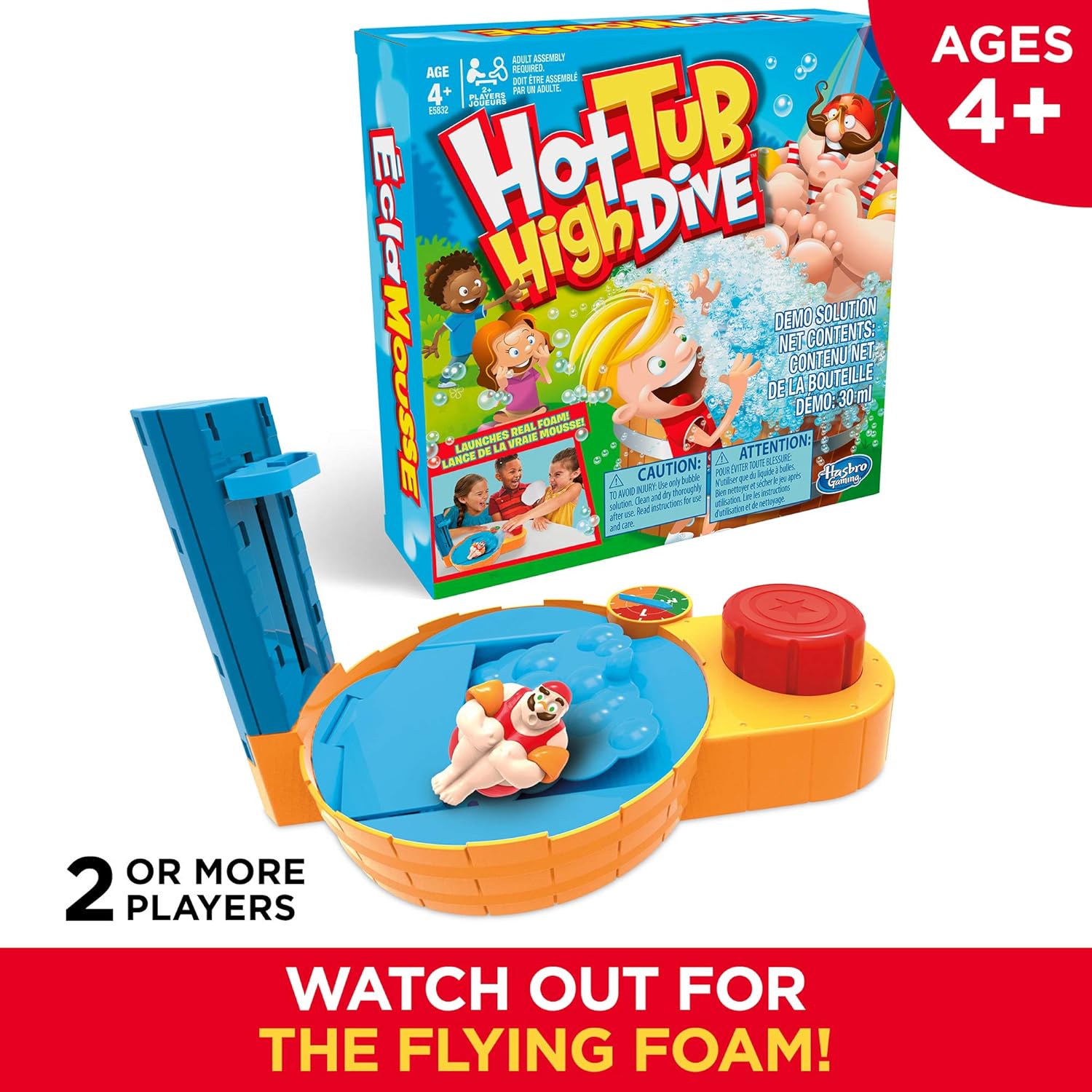 Hasbro Gaming Hot Tub High Dive Game With Bubbles For Kids Board Game ...