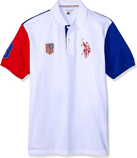 US Polo ASSN USLPM-43-7190 Polo para Hombre, White, Chico: Amazon.com ...