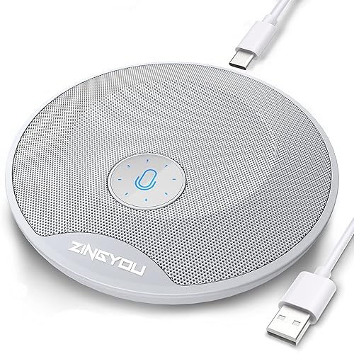 ZINGYOU USB Conference Microphone, 360° Omnidirectional Computer Laptop ...