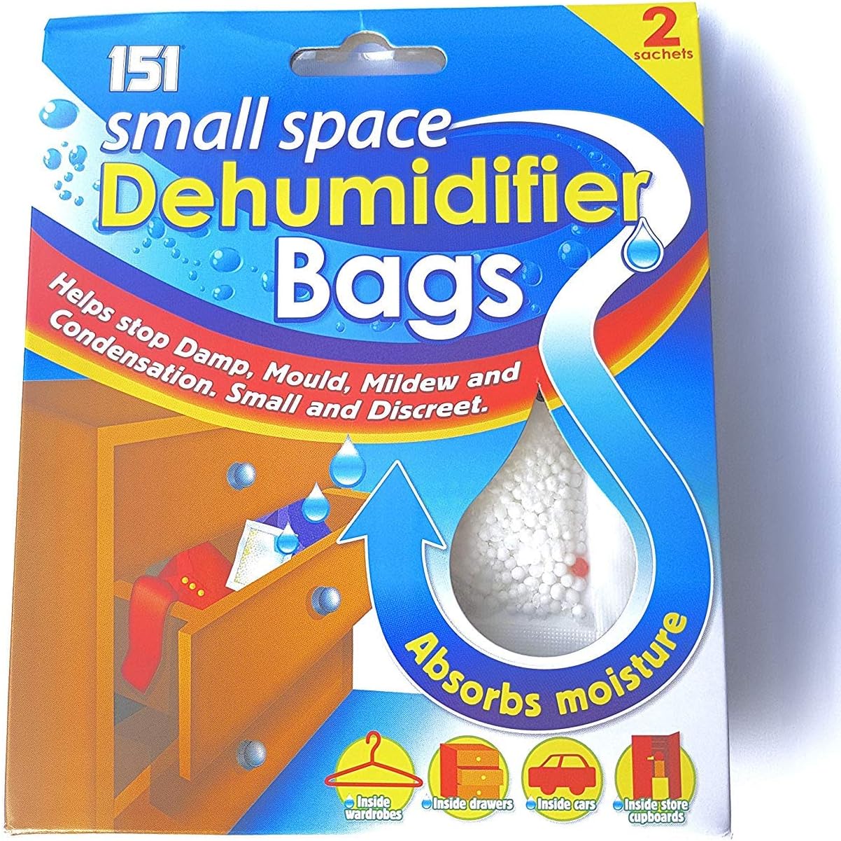 12 x 2pk Small Space Dehumidifier 24 sachets – BigaMart