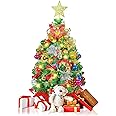 Amazon.com: 2FT Mini Christmas Tree, Tabletop Artificial Christmas Tree, 100 Lifelike Branches ...