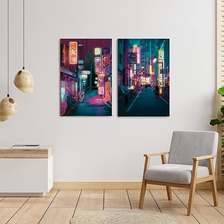 Mua Japan Art Poster Set of 2 - Japanese Print Artwork on Canvas Roll ...