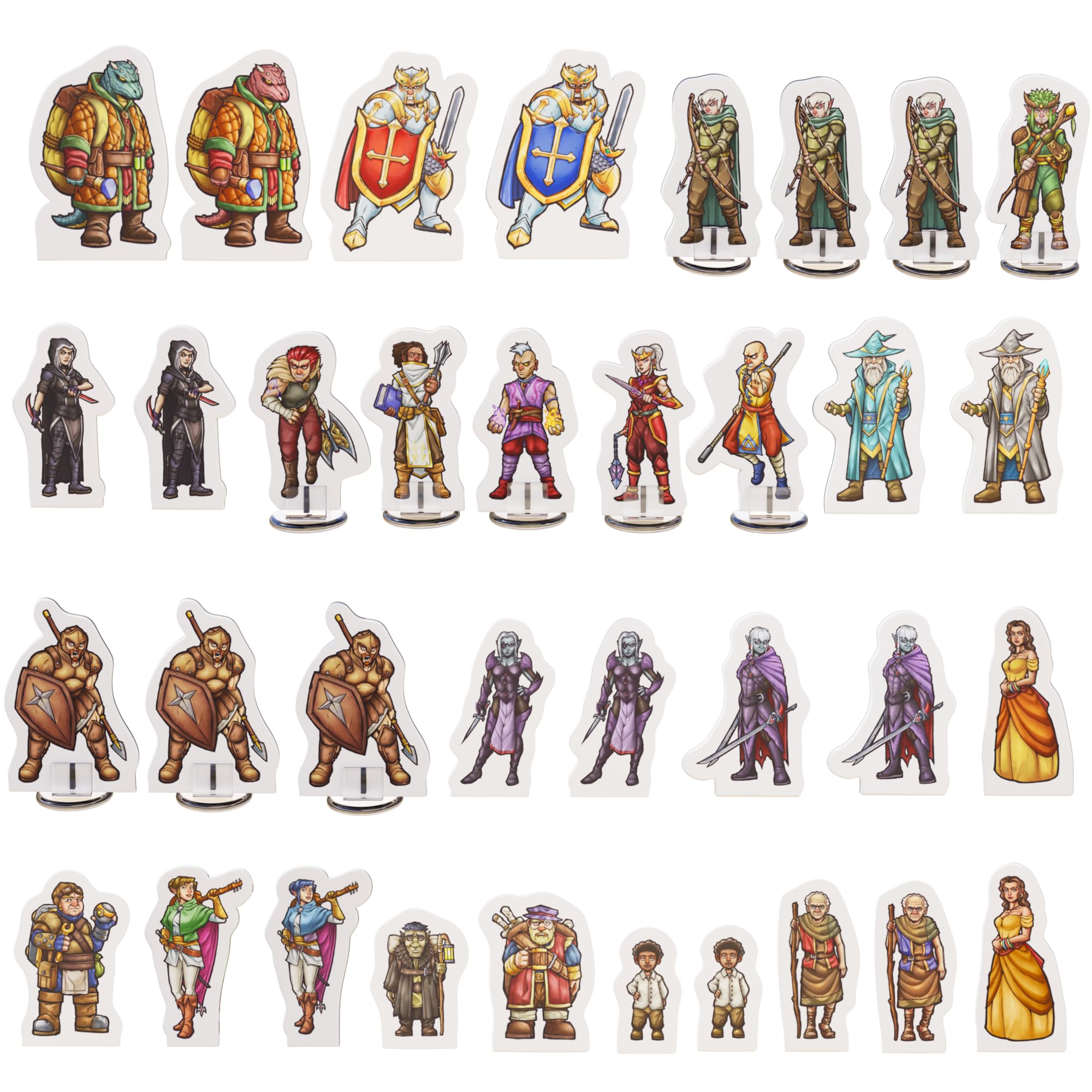 Mua 35x Hard Cardboard DND Miniatures 12x Bases | Dungeons and Dragons ...