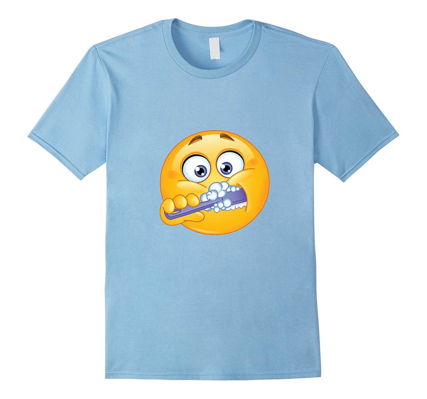 Smiley Emoji Brushing Teeth t-shirt Toothbrush Toothpaste-TD – theteejob