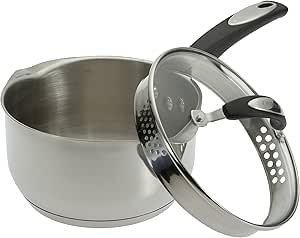 Amazon.com: Oneida Cook N' Pour Stainless Steel 2-1/2-Quart Sauce Pan ...