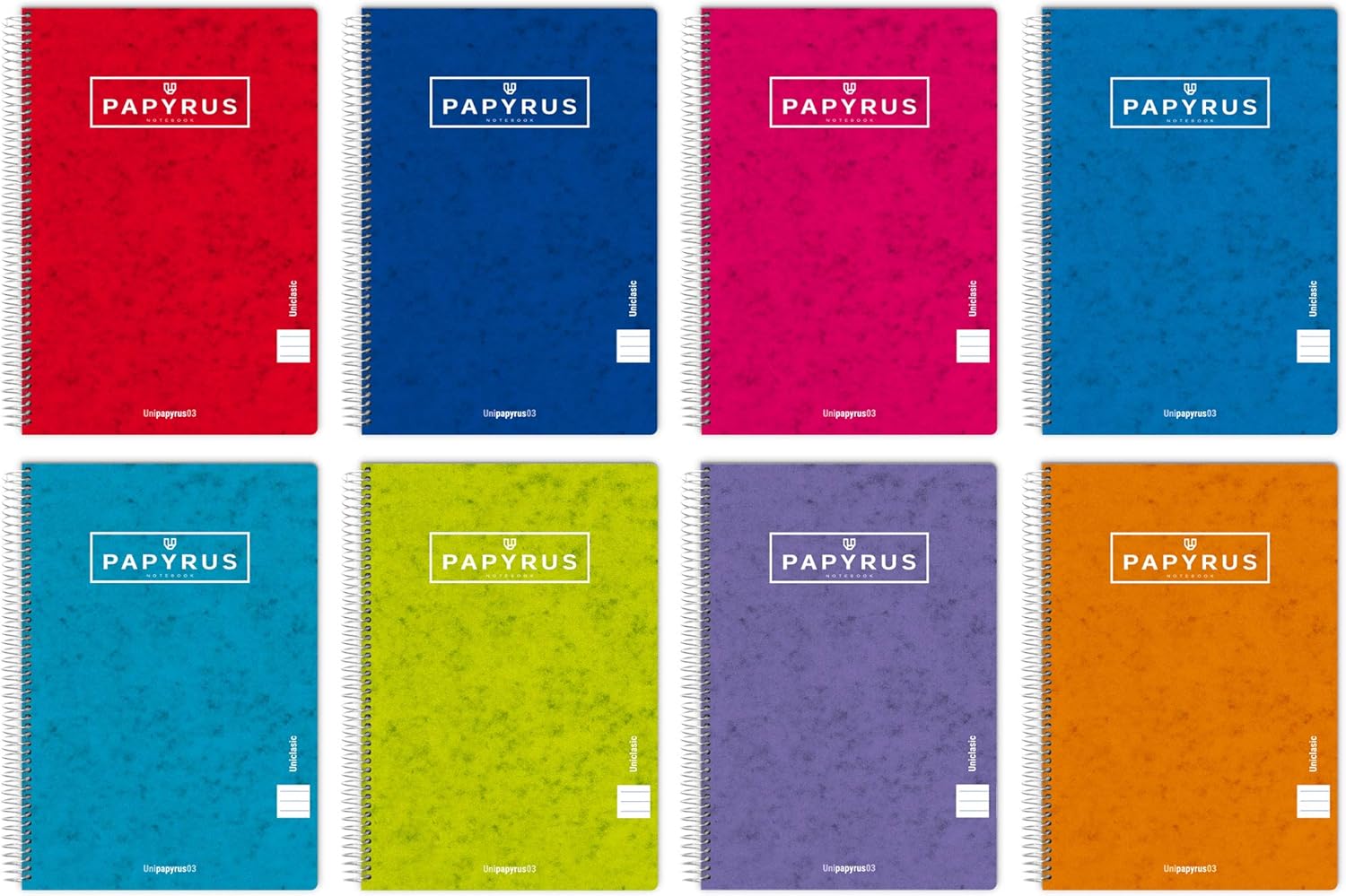Unipapel 98441098. Pack of 5 Notebooks 1 Line, Papyrus 03-Uniclasic ...