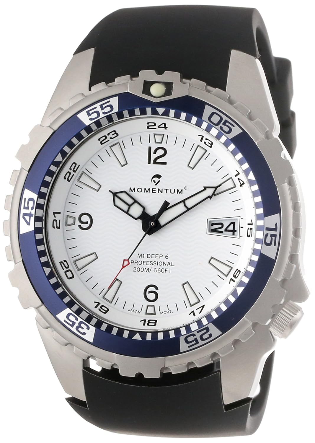 Momentum M1 Deep 6 Men's Quartz Watch with White Dial Analogue Display ...