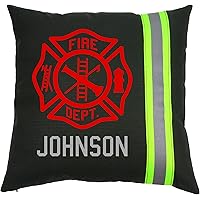Amazon.com: Fully Involved Stitching Firefighter Personalized Black ...