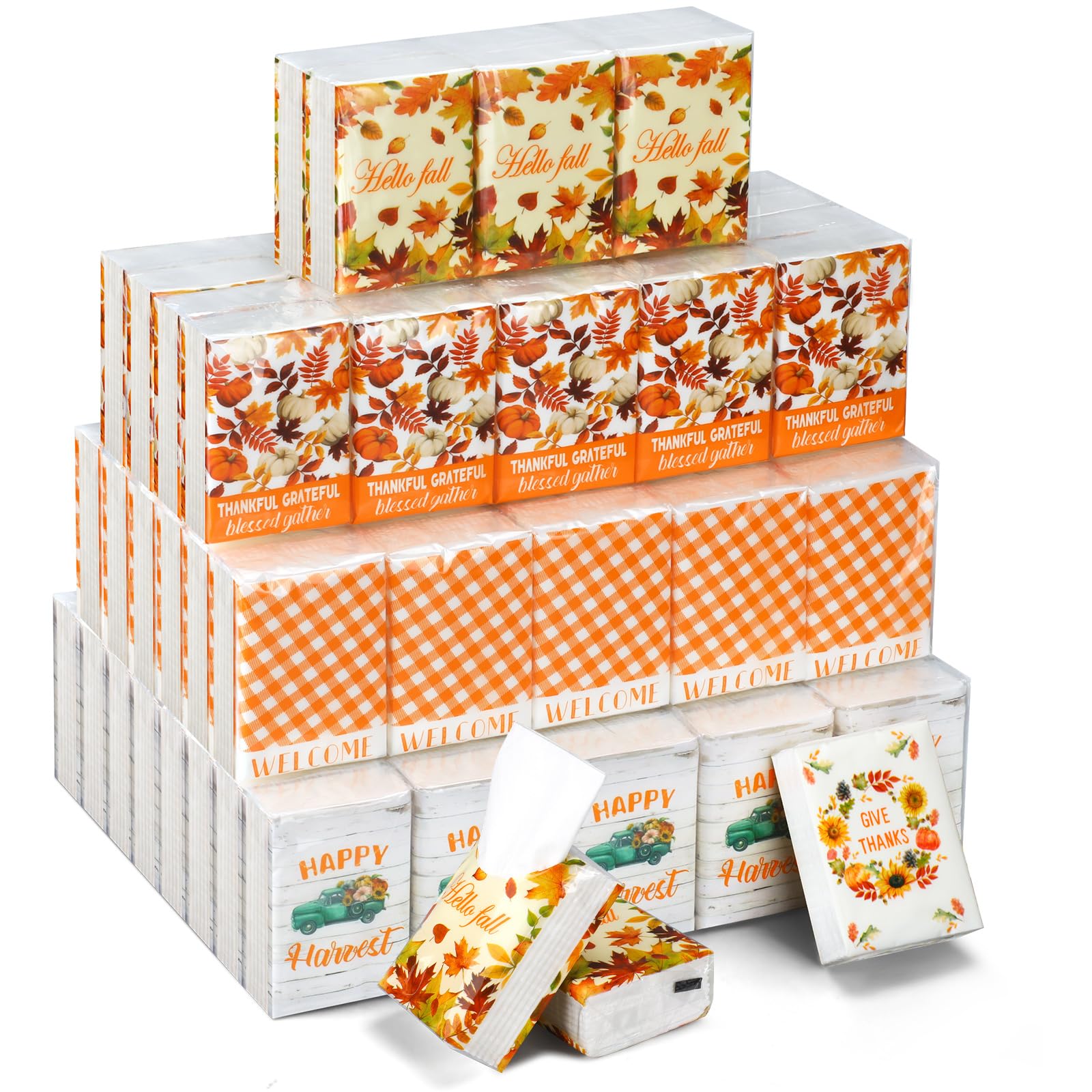 Therwen 100 Pack Pocket Tissues Travel Packs Bulk 1000 Sheet Mini ...