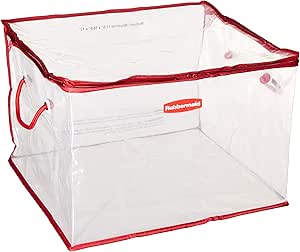 Rubbermaid 4 Pack Flex Plastic Storage Containers with Handles Zipper ...